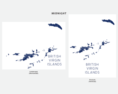 British Virgin Islands Map Print, BVI Wall Art Poster, Tortola Virgin ...