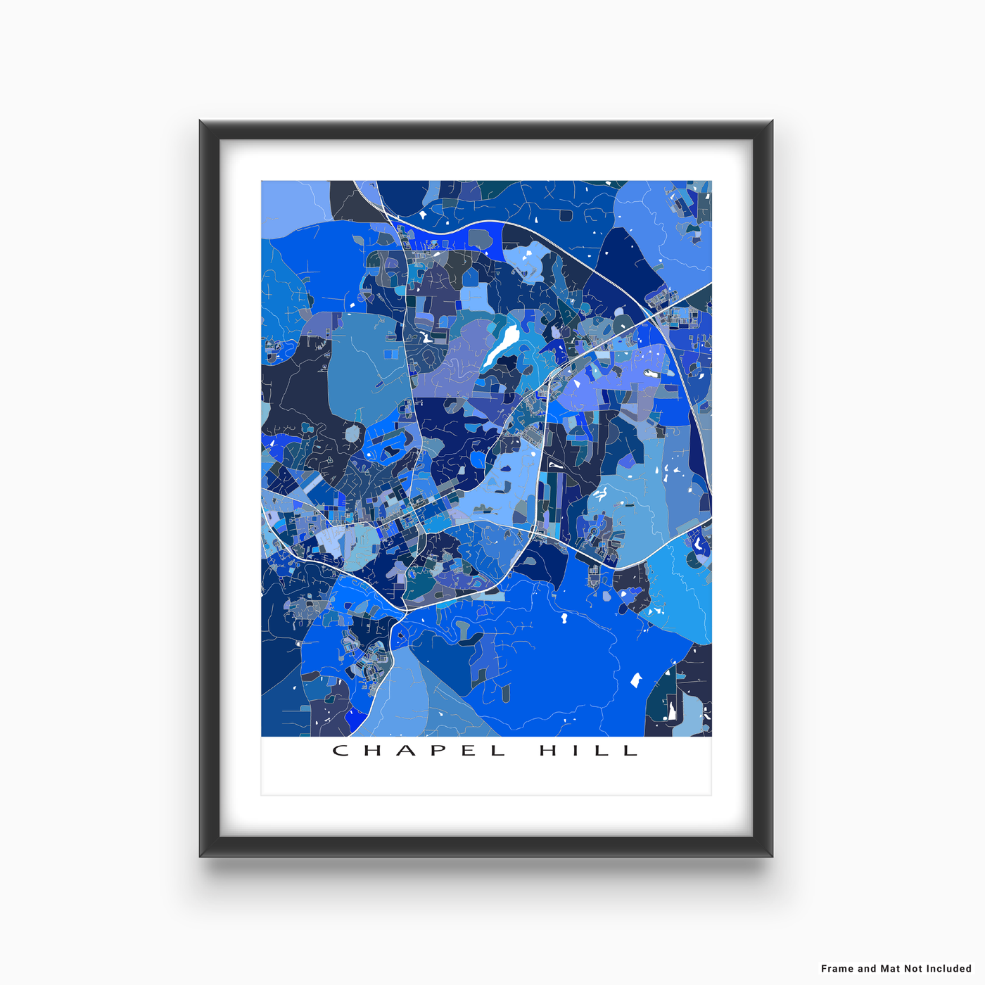 Chapel Hill Map Print, North Carolina, USA — Maps As Art