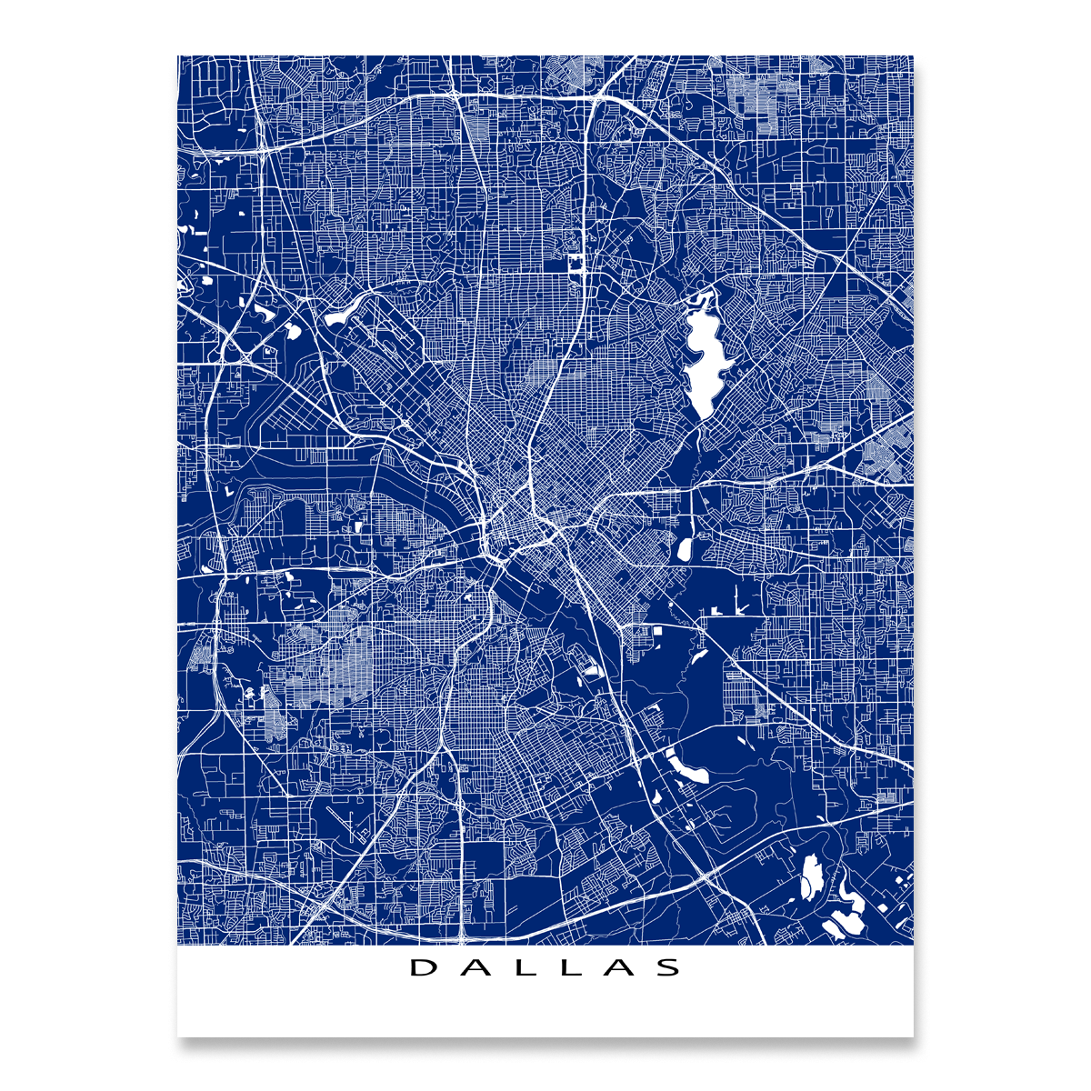 Dallas Map Print, Texas, Colors — Maps As Art
