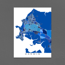 Darwin Map Print, Australia — Maps As Art