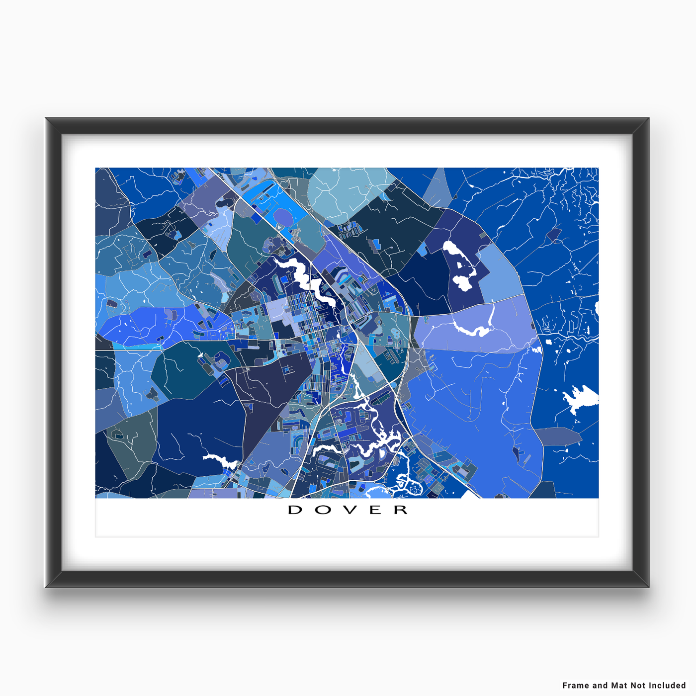 Dover Map Print, Delaware, USA — Maps As Art
