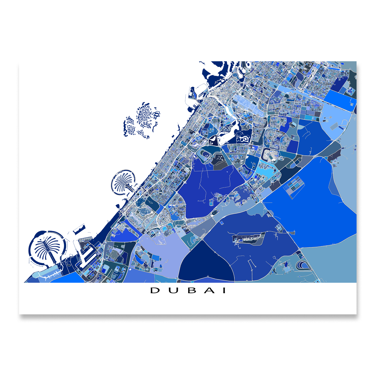 Dubai Map Print, United Arab Emirates — Maps As Art