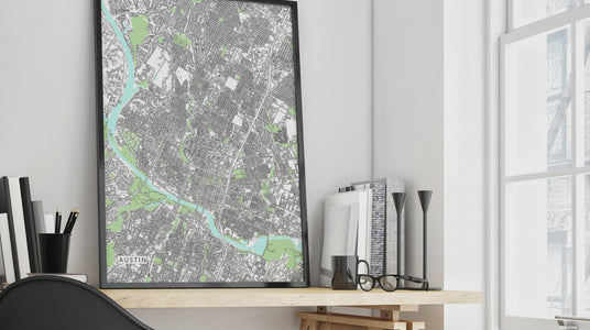 Austin Map Print, Austin Art Prints, Austin Texas City Street Maps ...