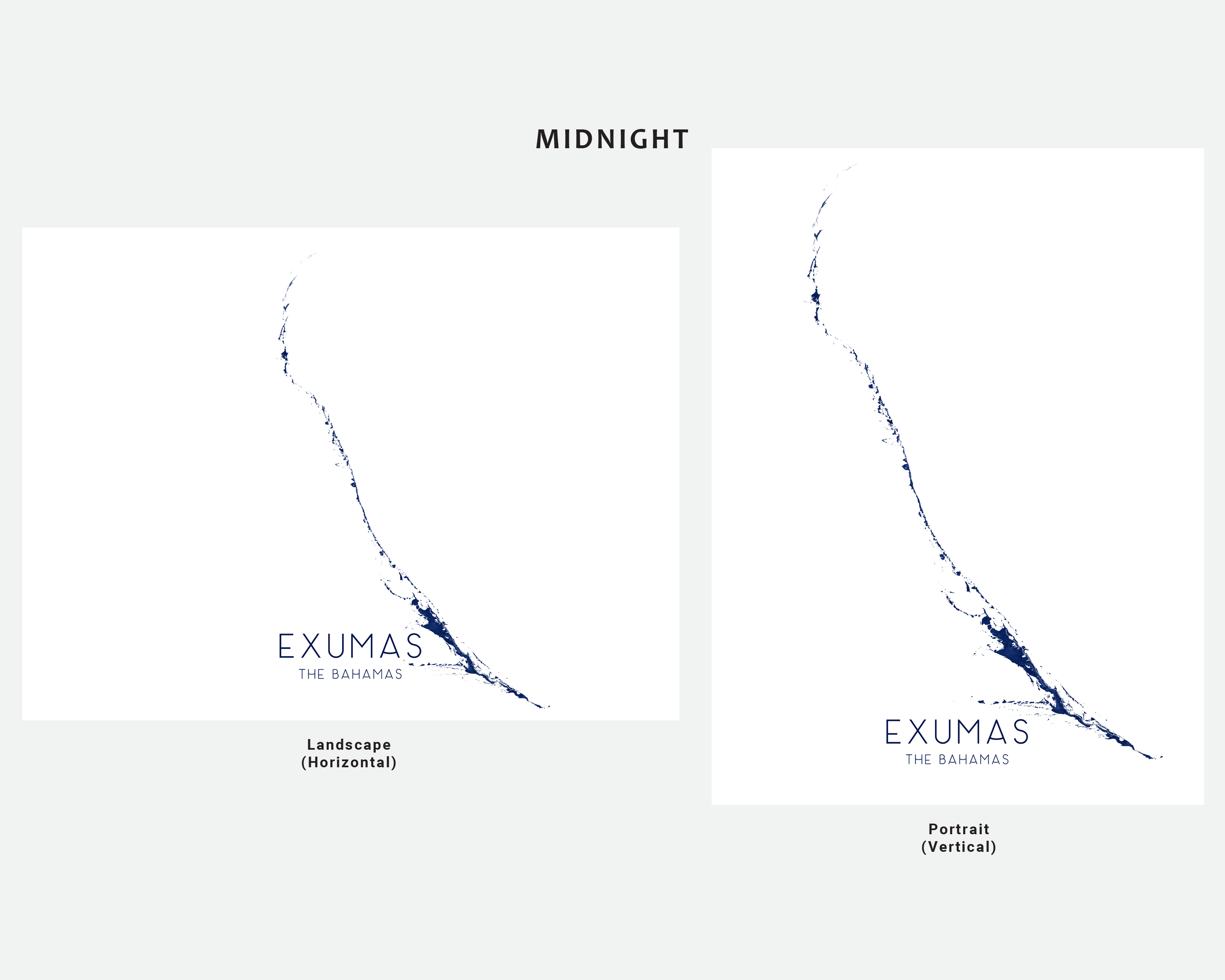 Exumas Bahamas Map - The Exumas Islands Art Print, Great Exuma, Little ...