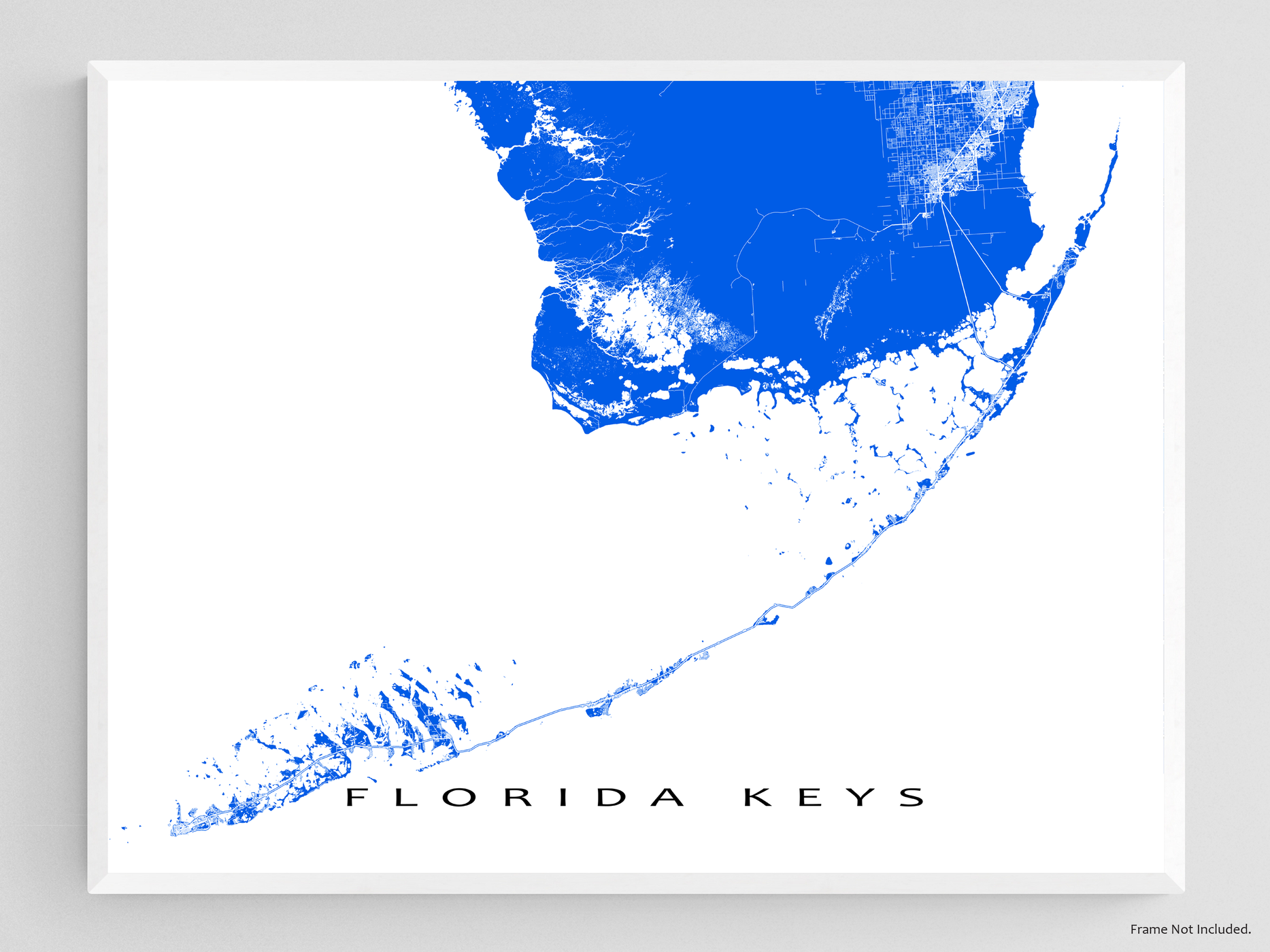 Florida Keys Wall Art Map Print, USA, Key West Poster Maps — Maps As Art