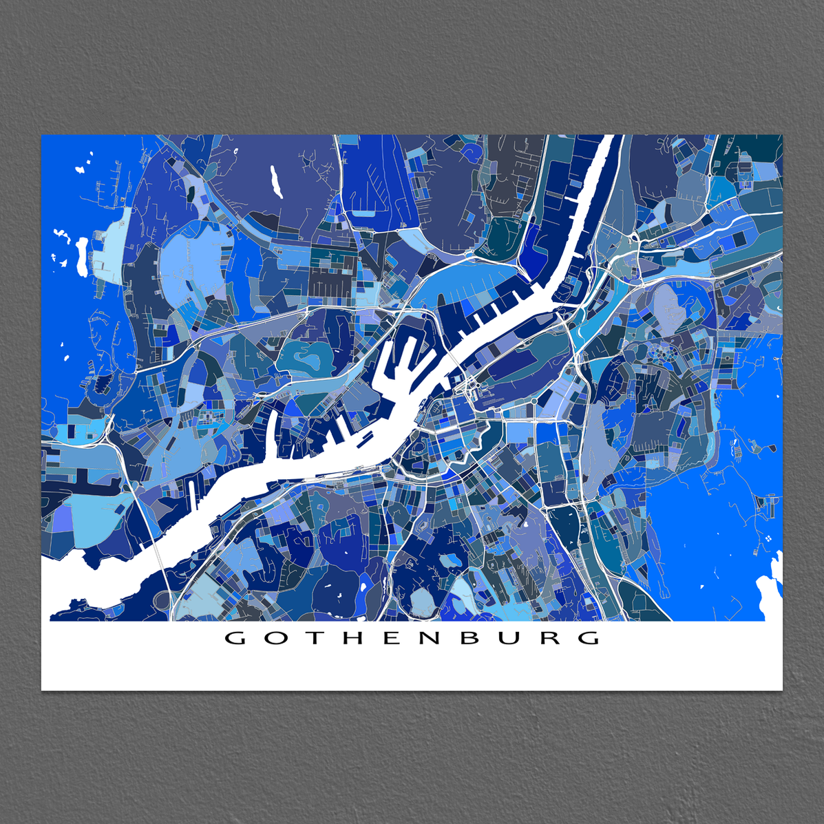 Gothenburg Map Print, Sweden — Maps As Art
