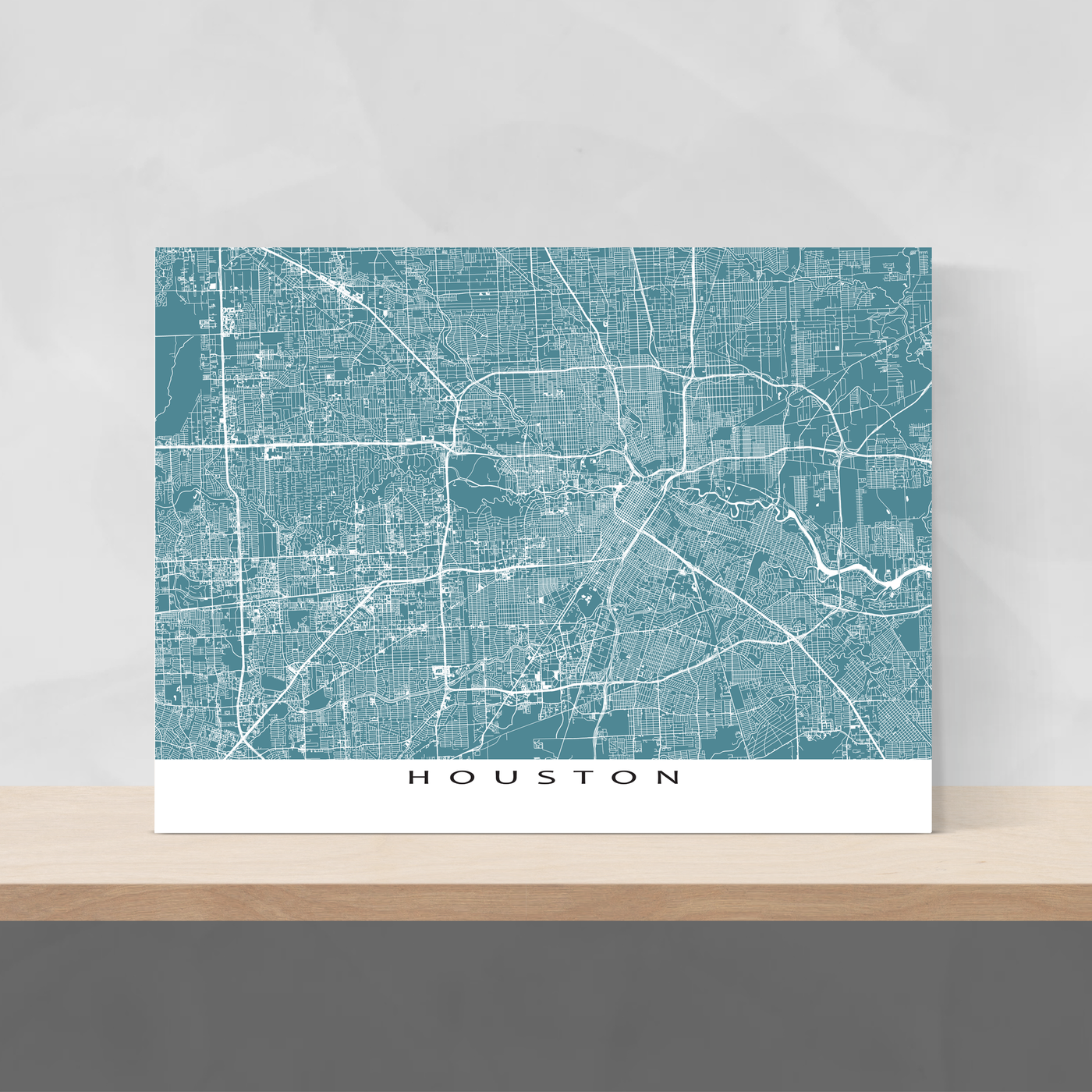 Houston Map Print, Texas, Colors — Maps As Art
