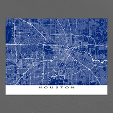 Houston Map Print, Texas, Colors — Maps As Art