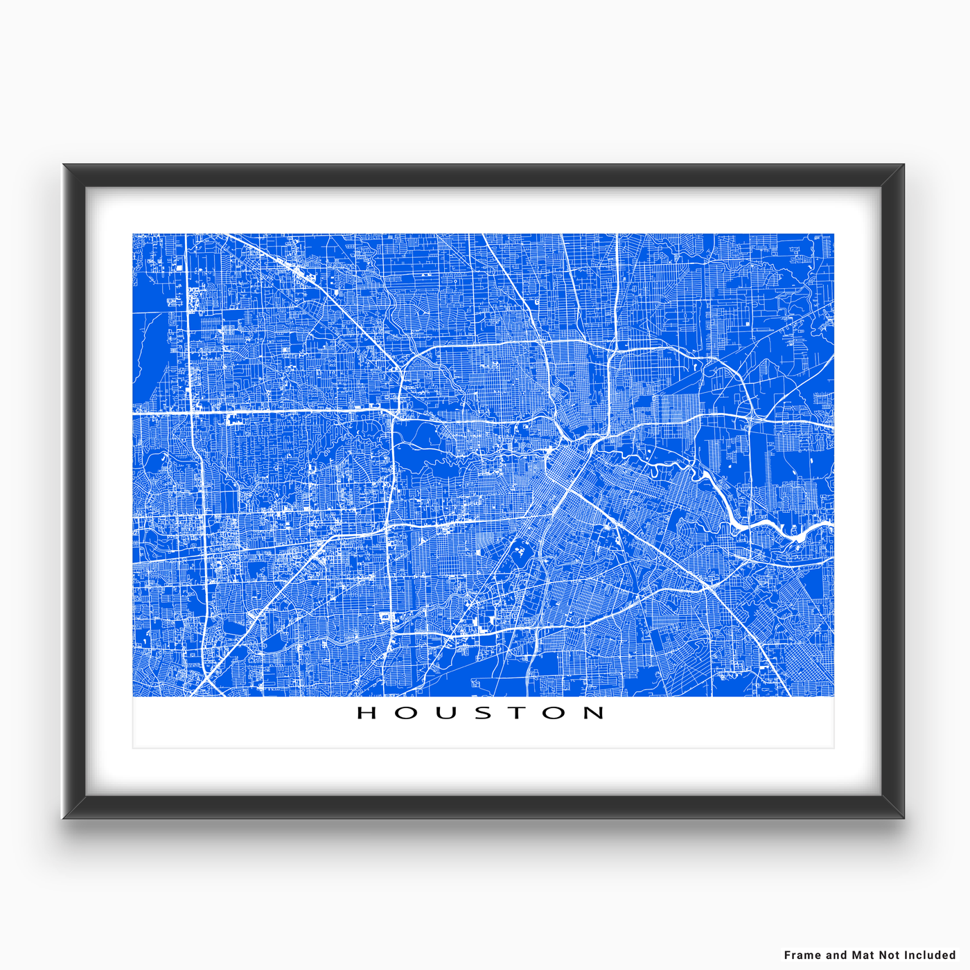 Houston Map Print, Texas, Colors — Maps As Art