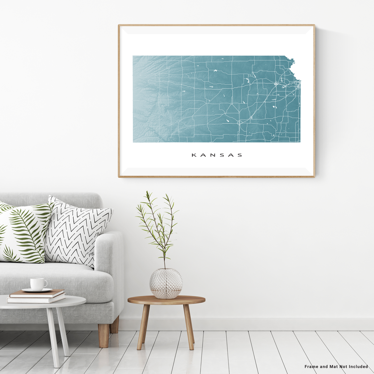 Kansas Map Print, USA State, KS — Maps As Art