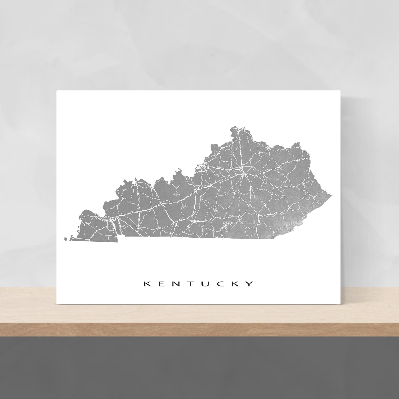 Kentucky Map Print, USA State, KY — Maps As Art