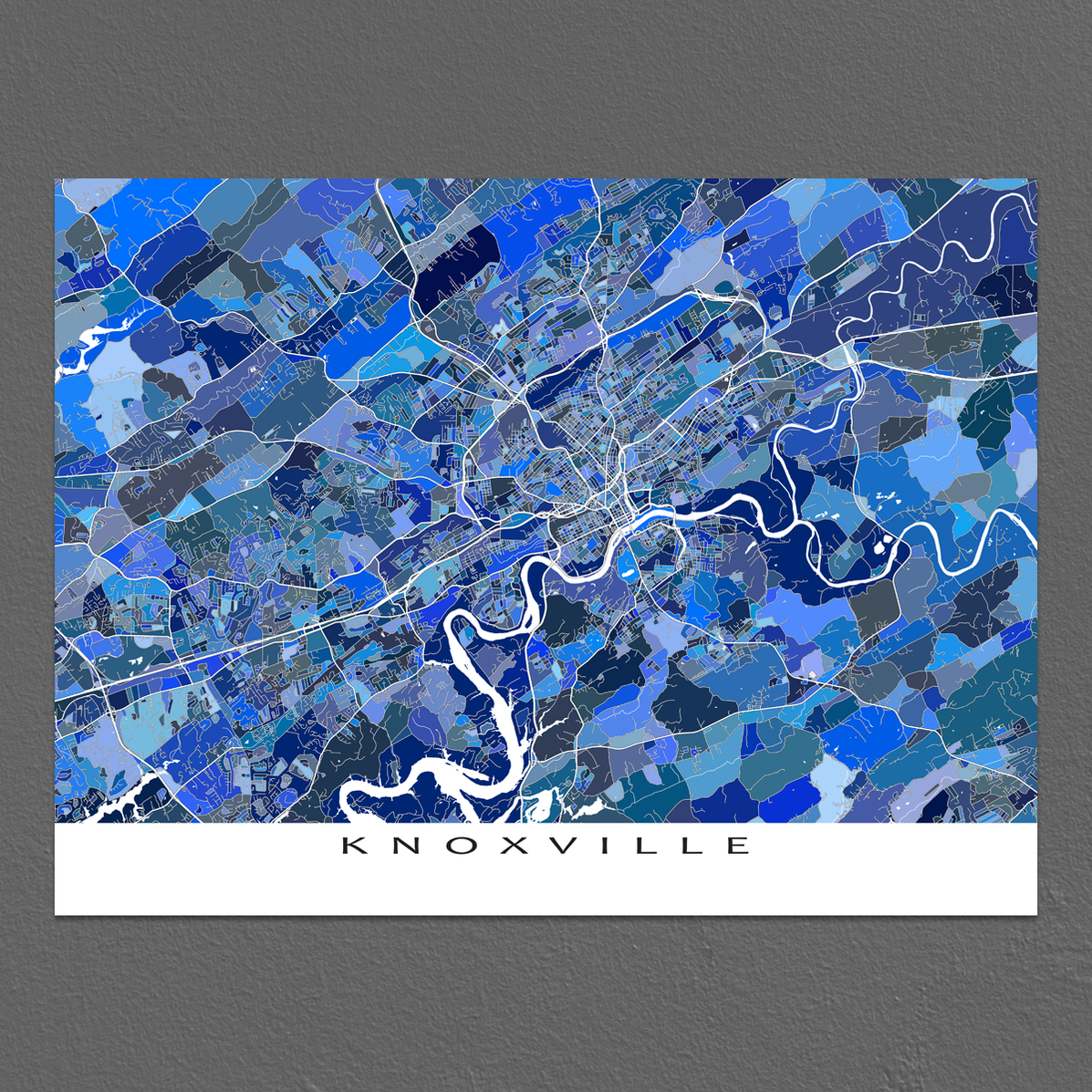 Knoxville Map Print, Tennessee, USA — Maps As Art