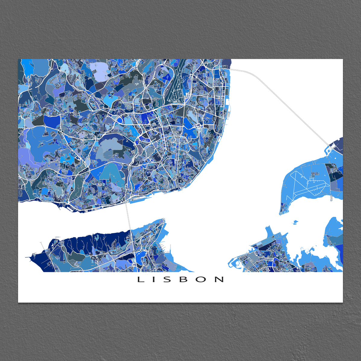 Lisbon Map Print, Portugal — Maps As Art