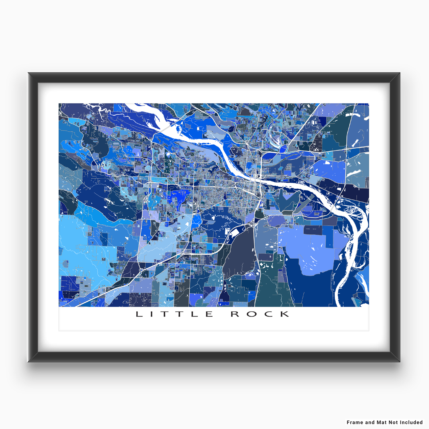 Little Rock Map Print, Arkansas, USA — Maps As Art