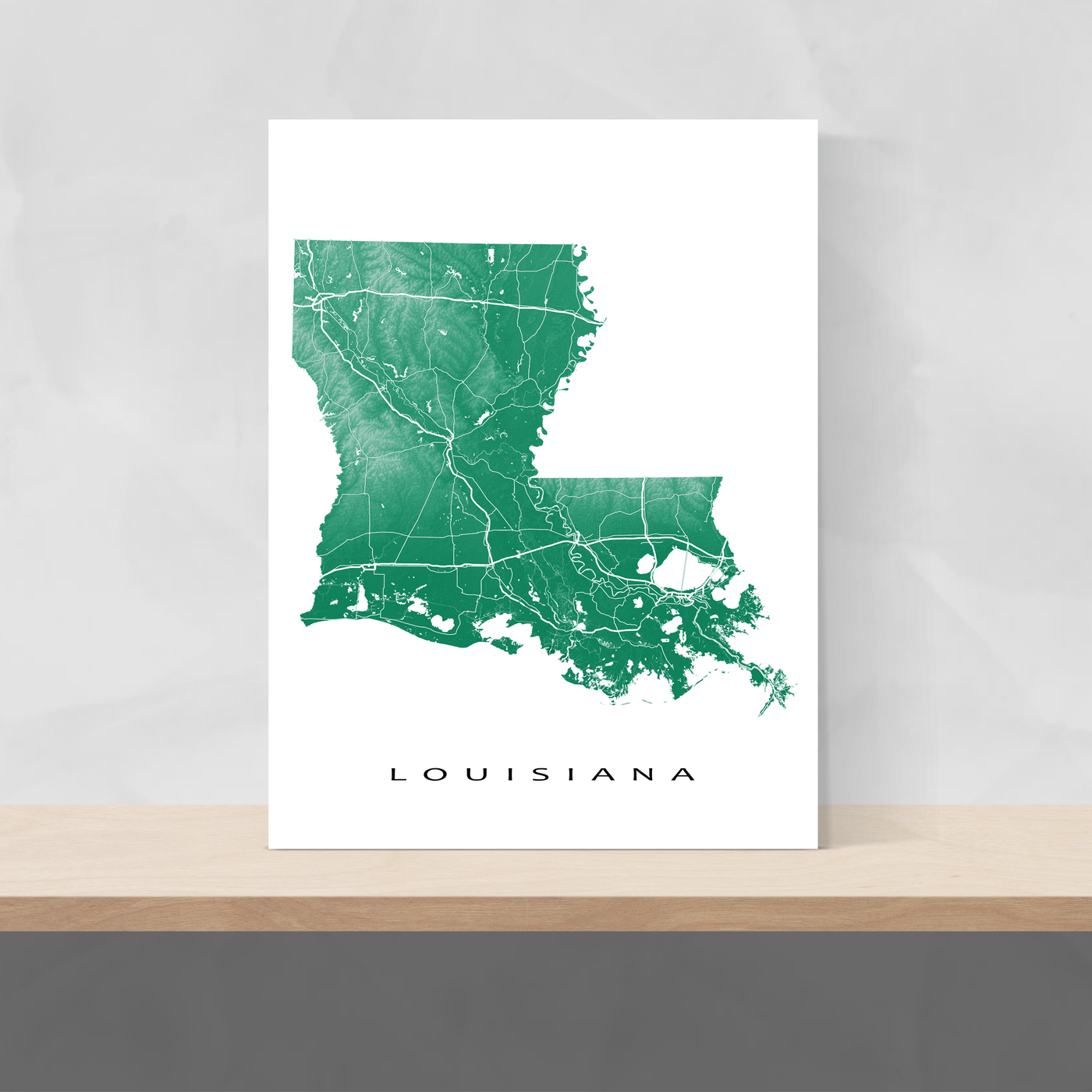 Louisiana Map Print, USA State, LA — Maps As Art