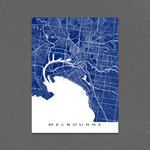 Melbourne Map Print, Australia, Colors — Maps As Art