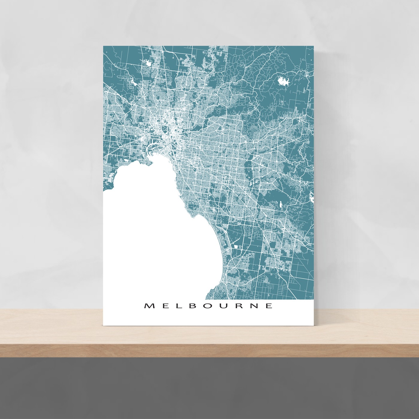 Melbourne Map Print, Australia, Regional, Colors — Maps As Art