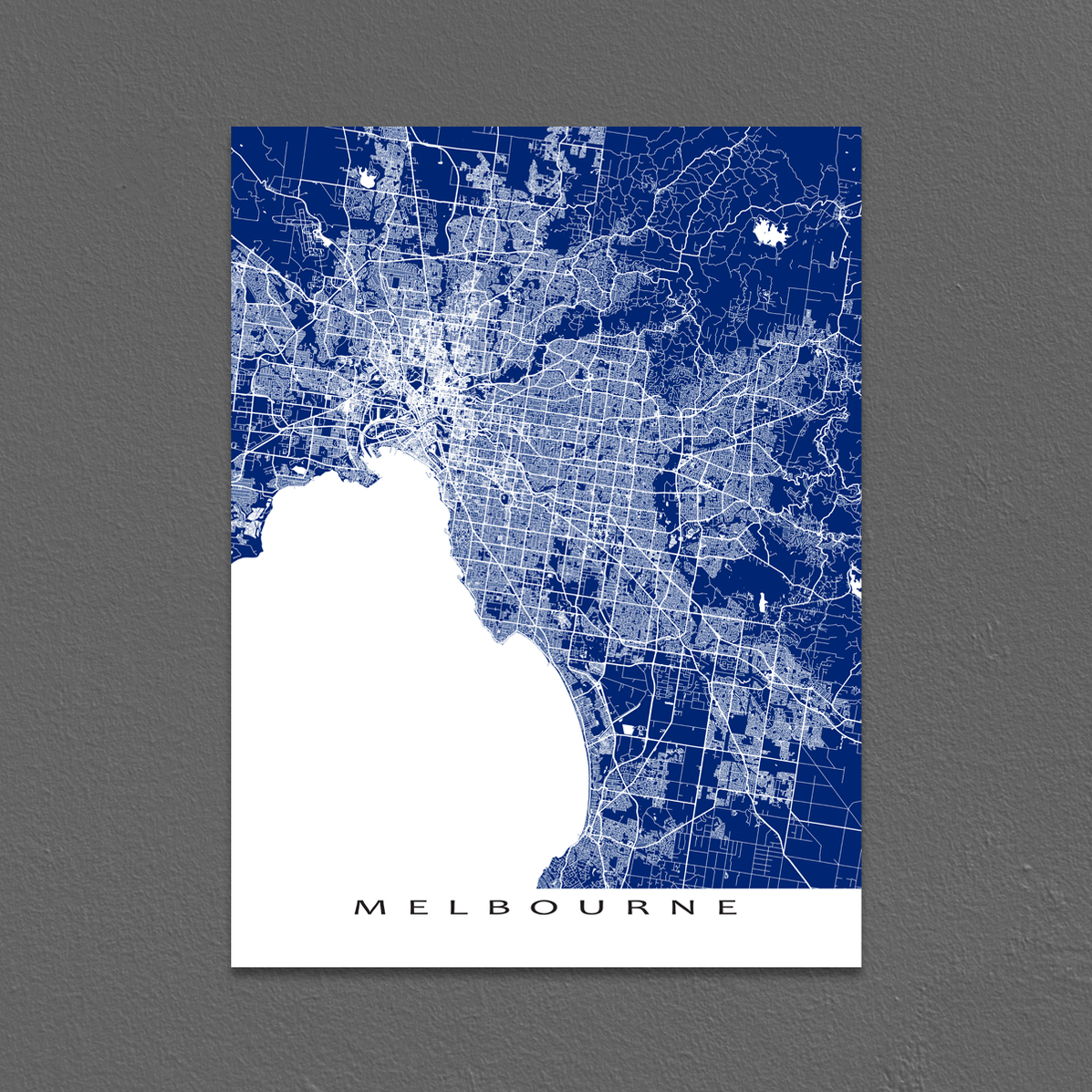 Melbourne Map Print, Australia, Regional, Colors — Maps As Art