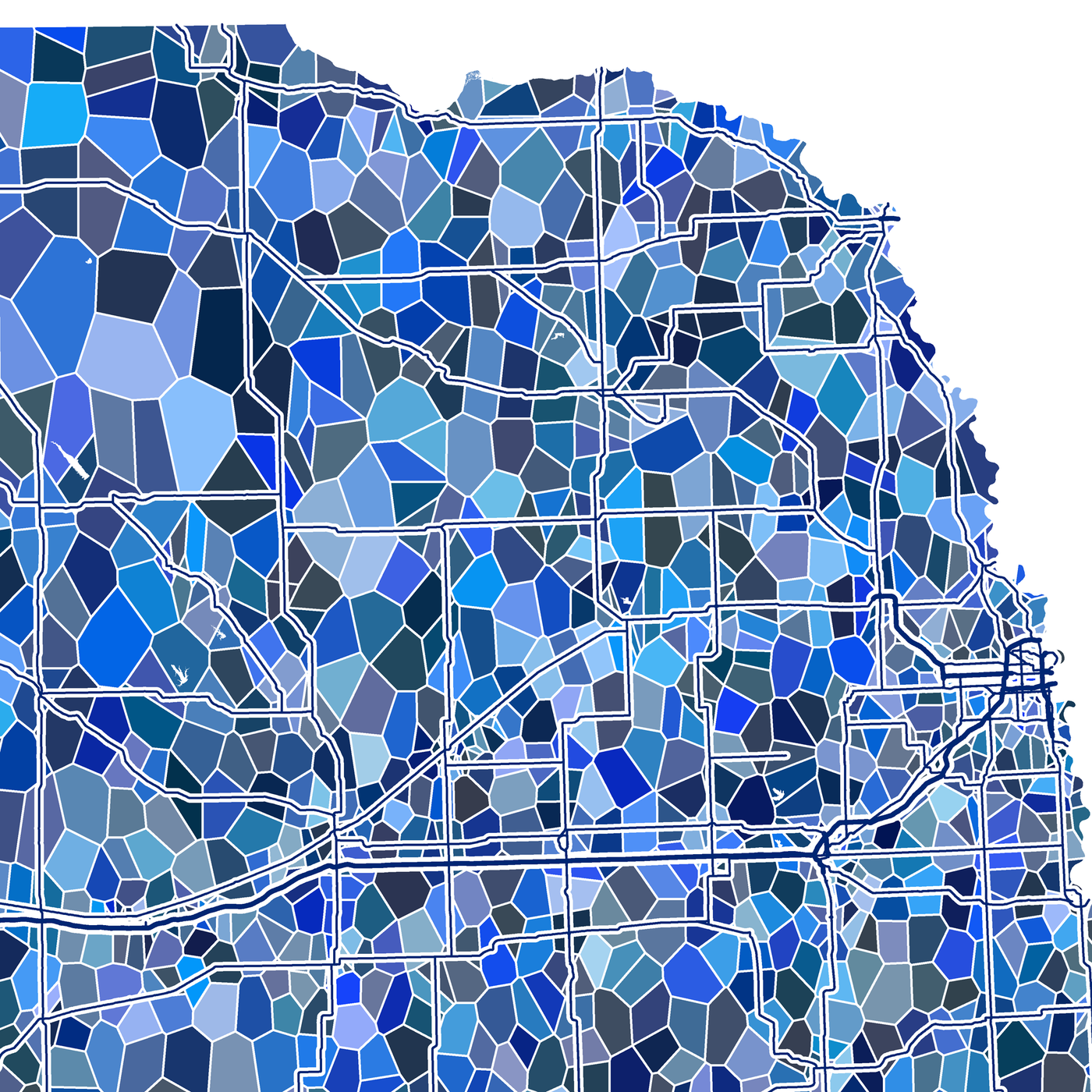 Nebraska Map Print, NE State — Maps As Art