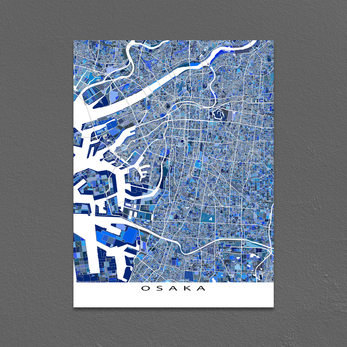 Osaka Map Print, Japan — Maps As Art
