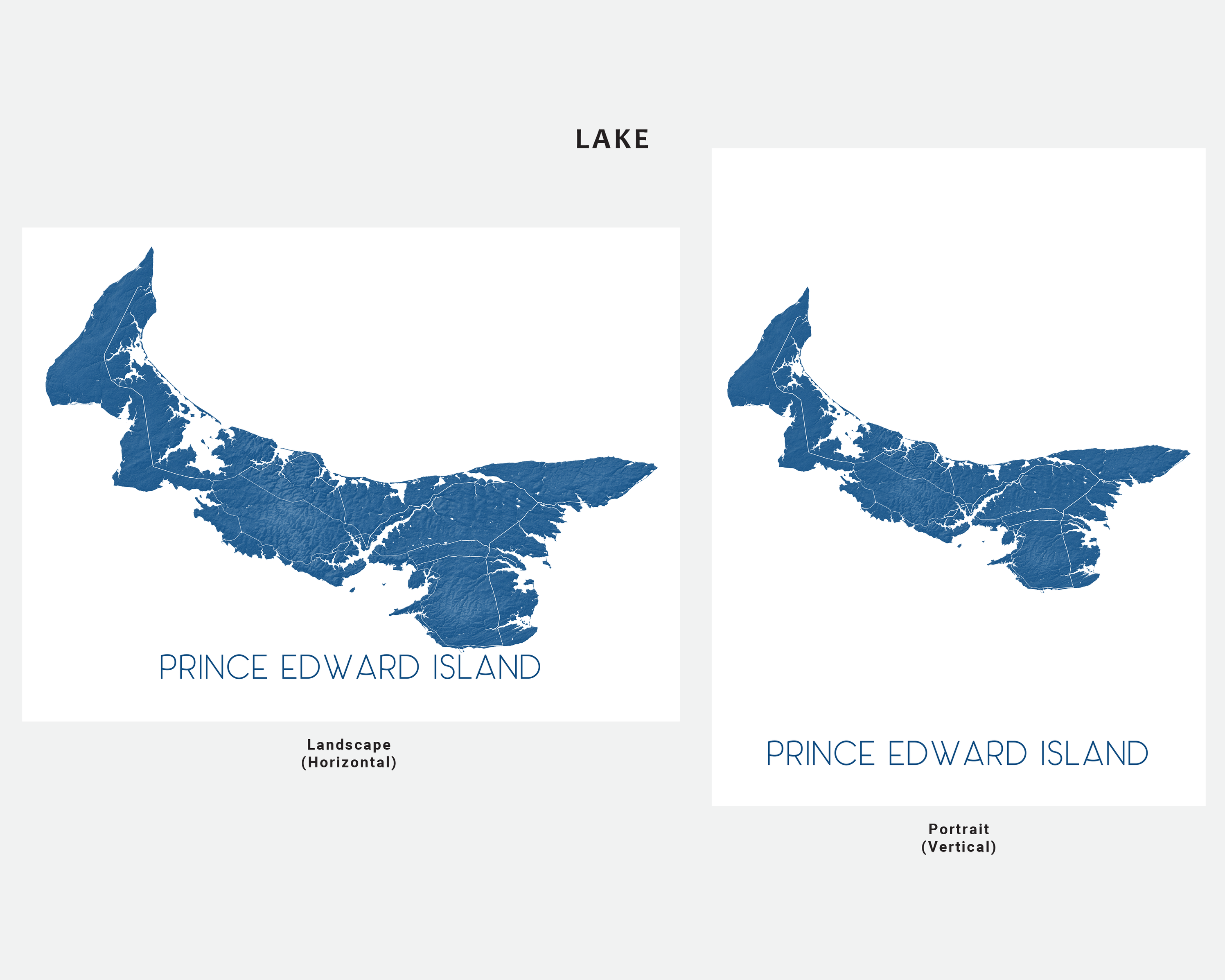 Prince Edward Island Map Print - PEI Map Art Prints, Prince Edward Isl ...