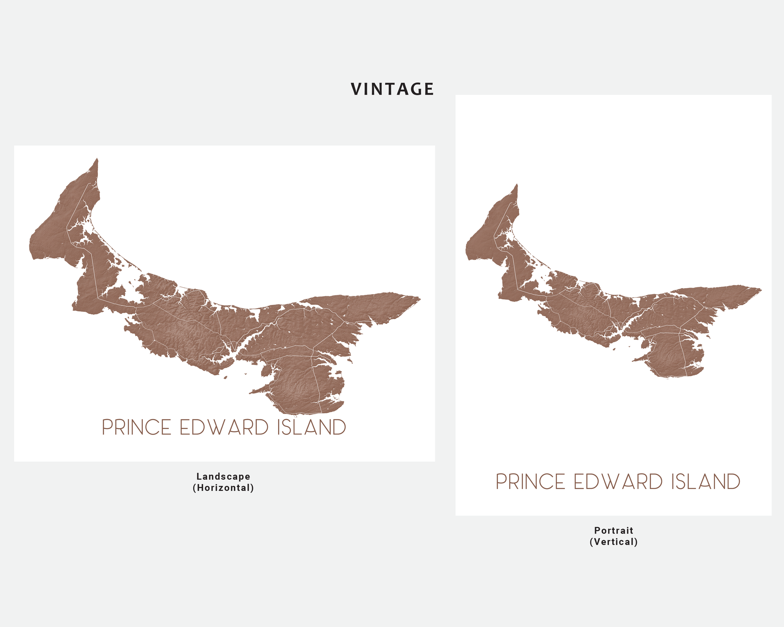Prince Edward Island Map Print - PEI Map Art Prints, Prince Edward Isl ...
