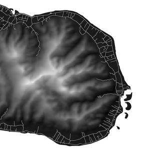 Rarotonga Cook Islands Topographic Map Wall Art Print Poster — Maps As Art