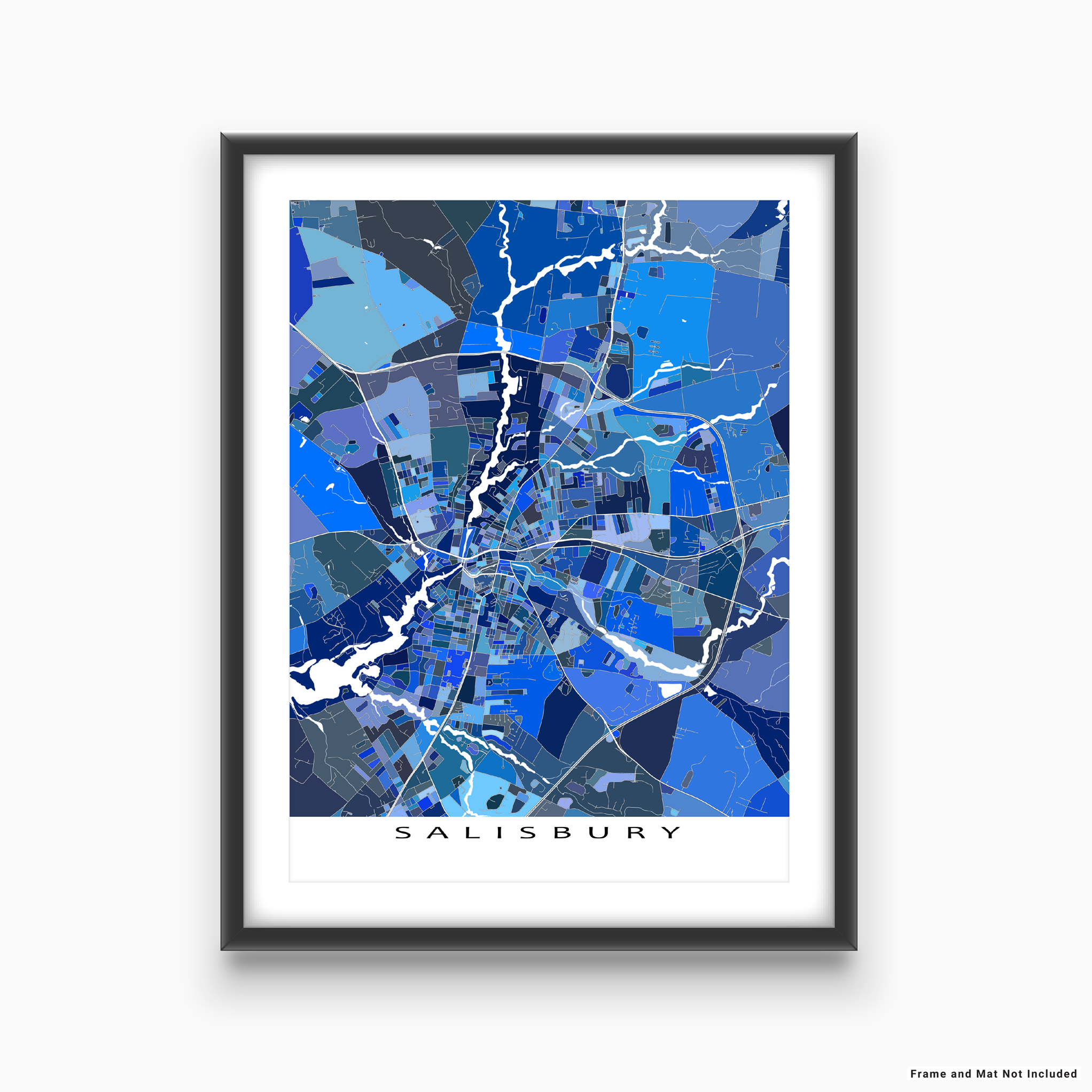 Salisbury Map Print, Maryland, USA — Maps As Art