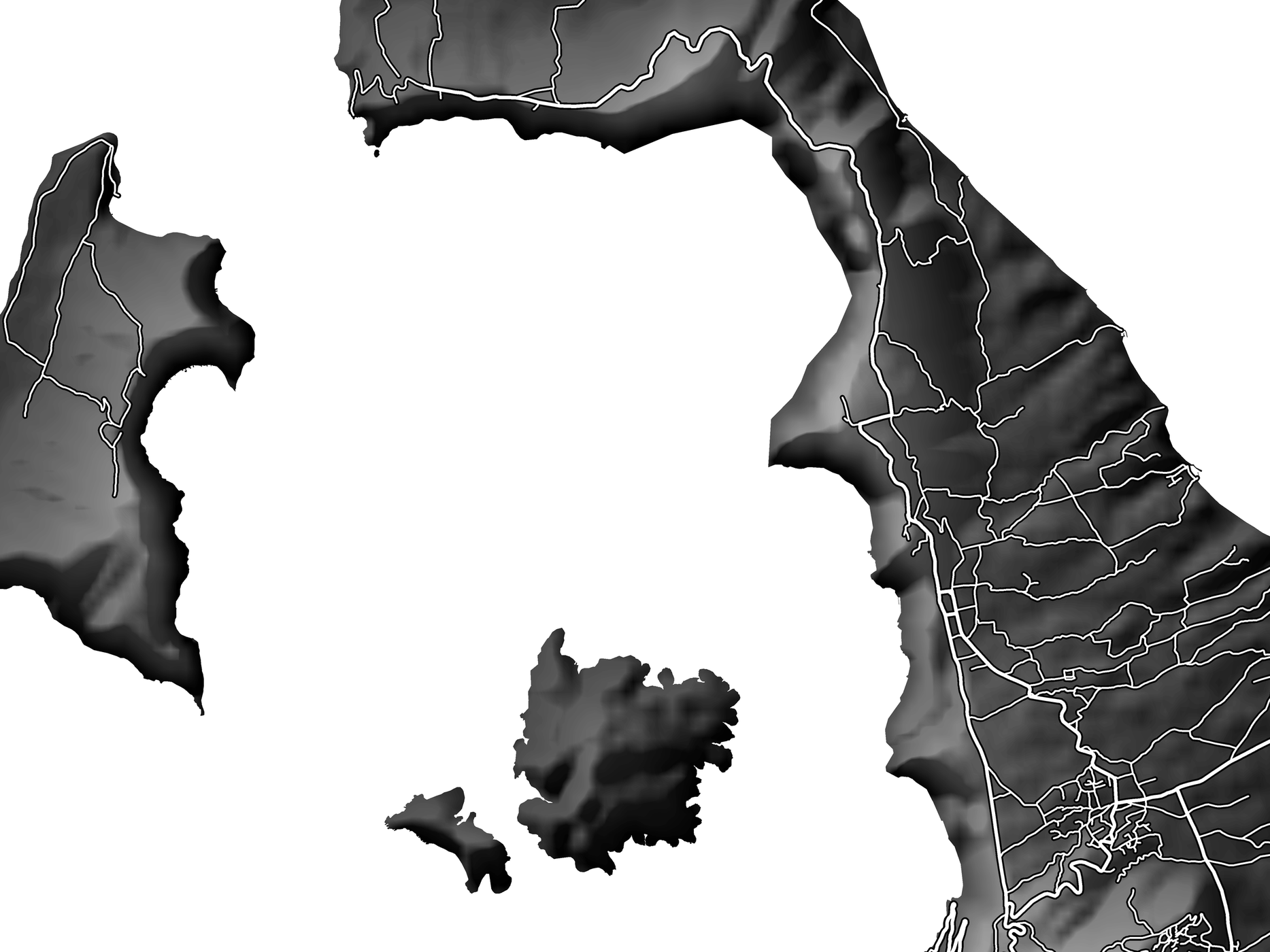 Santorini Map Wall Art Print, Greece Island Maps, Thira — Maps As Art