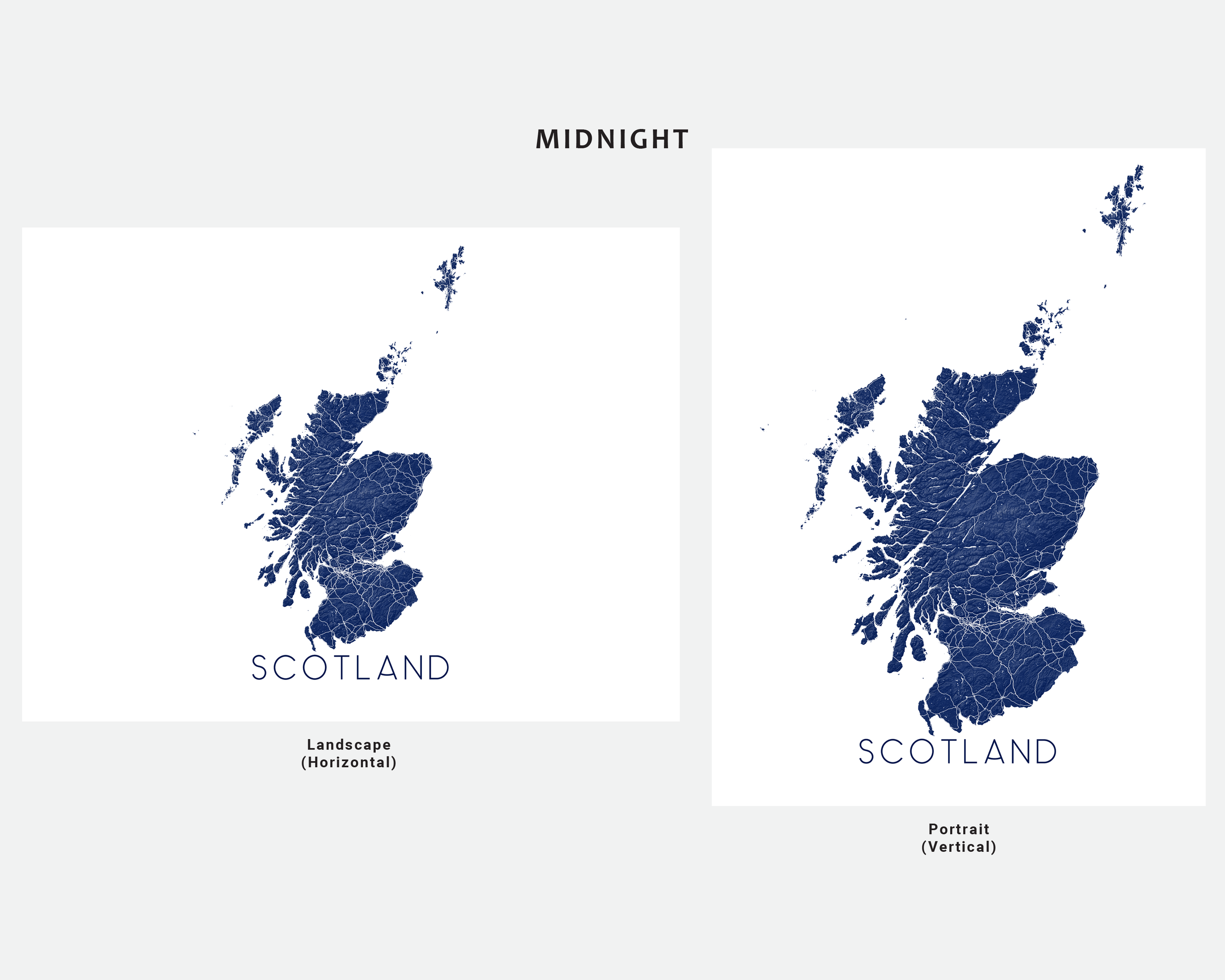 Scotland Map Print - Map of Scotland Wall Art Poster, Scotland Maps, E ...