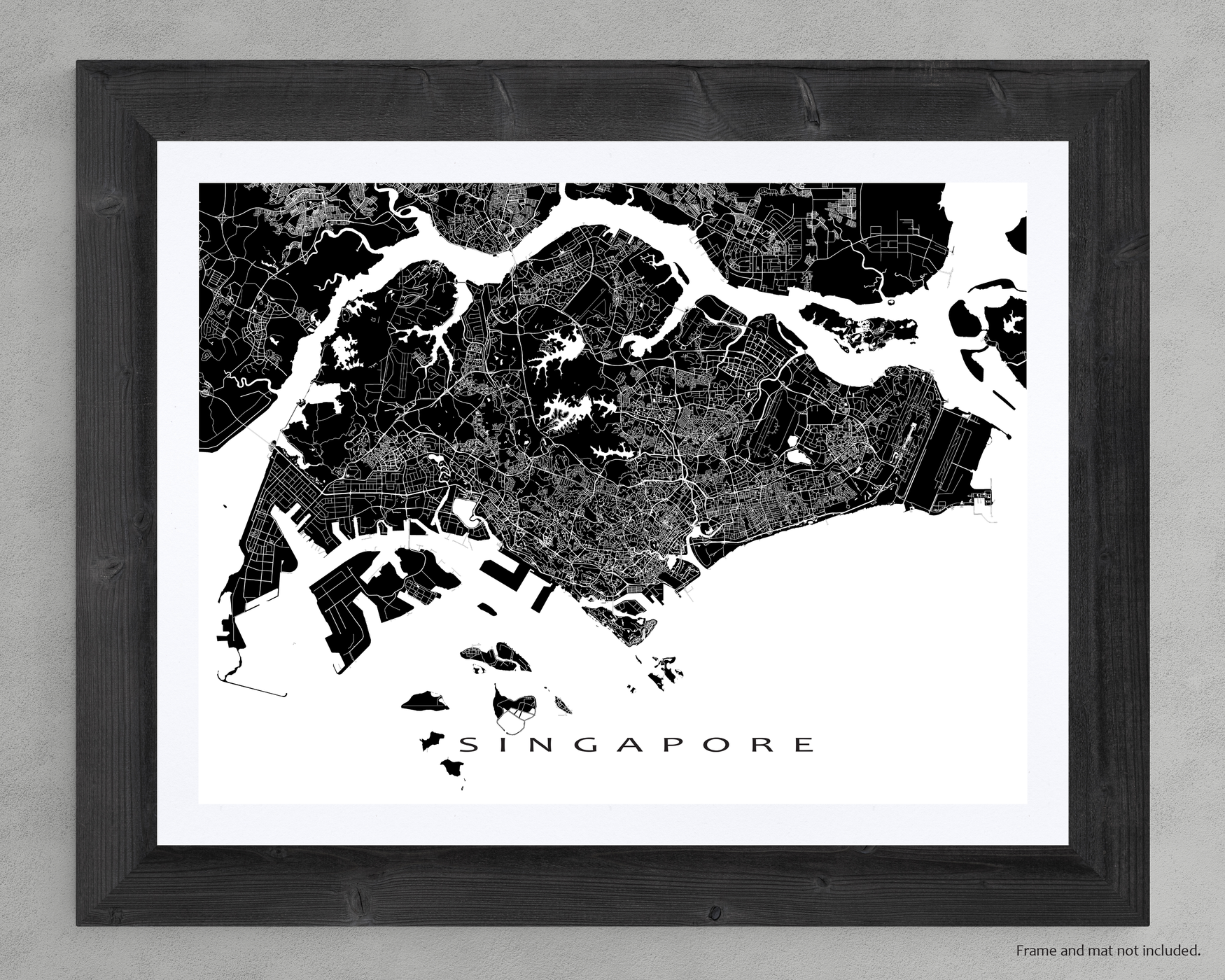 Singapore City Map Art Print – Colorful Modern Street Design — Maps As Art