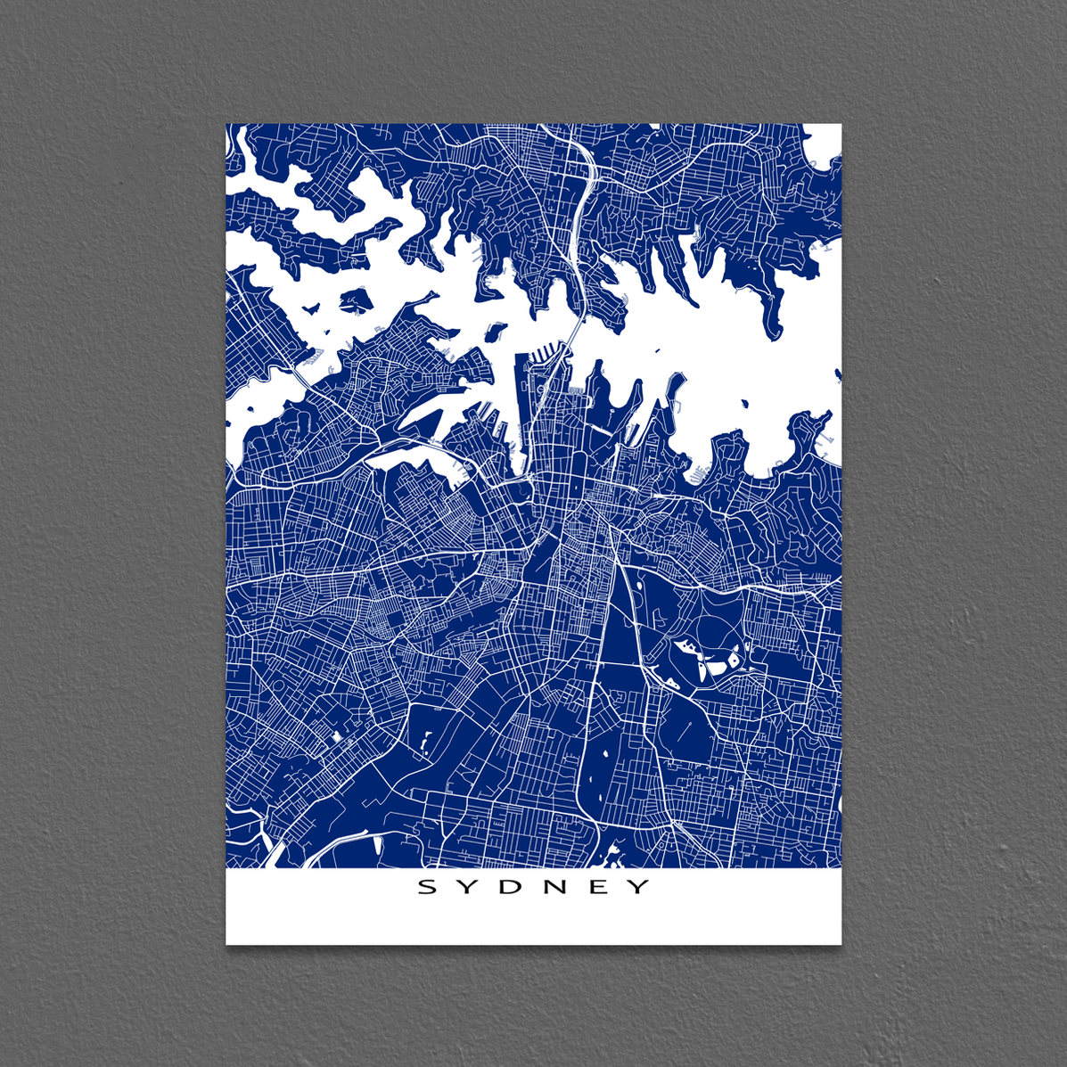 Sydney Map Print, Australia, Colors — Maps As Art