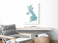 United Kingdom Map Wall Art Print, UK Poster Maps, Scotland Northern I ...