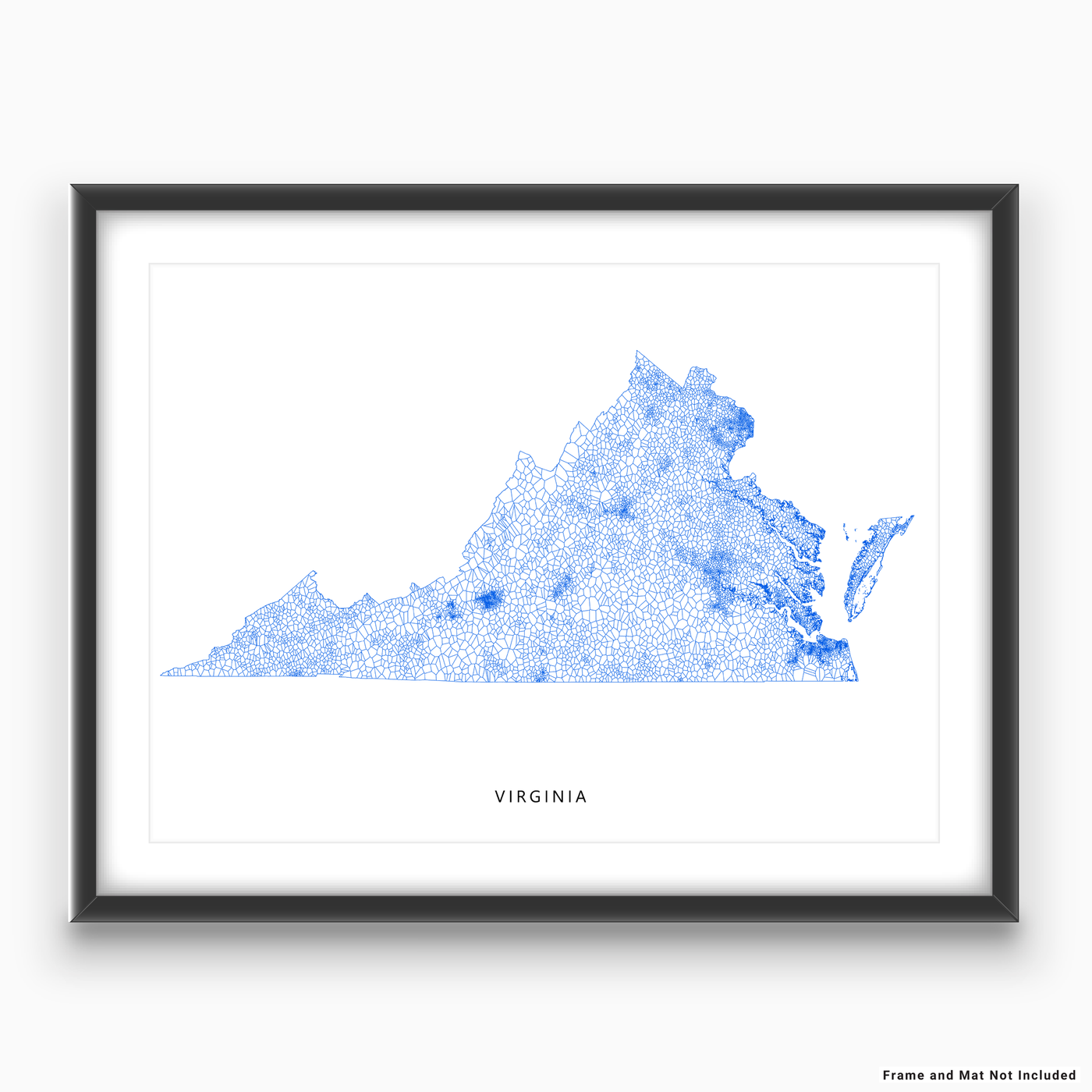 Virginia Map Print, Geometric — Maps As Art