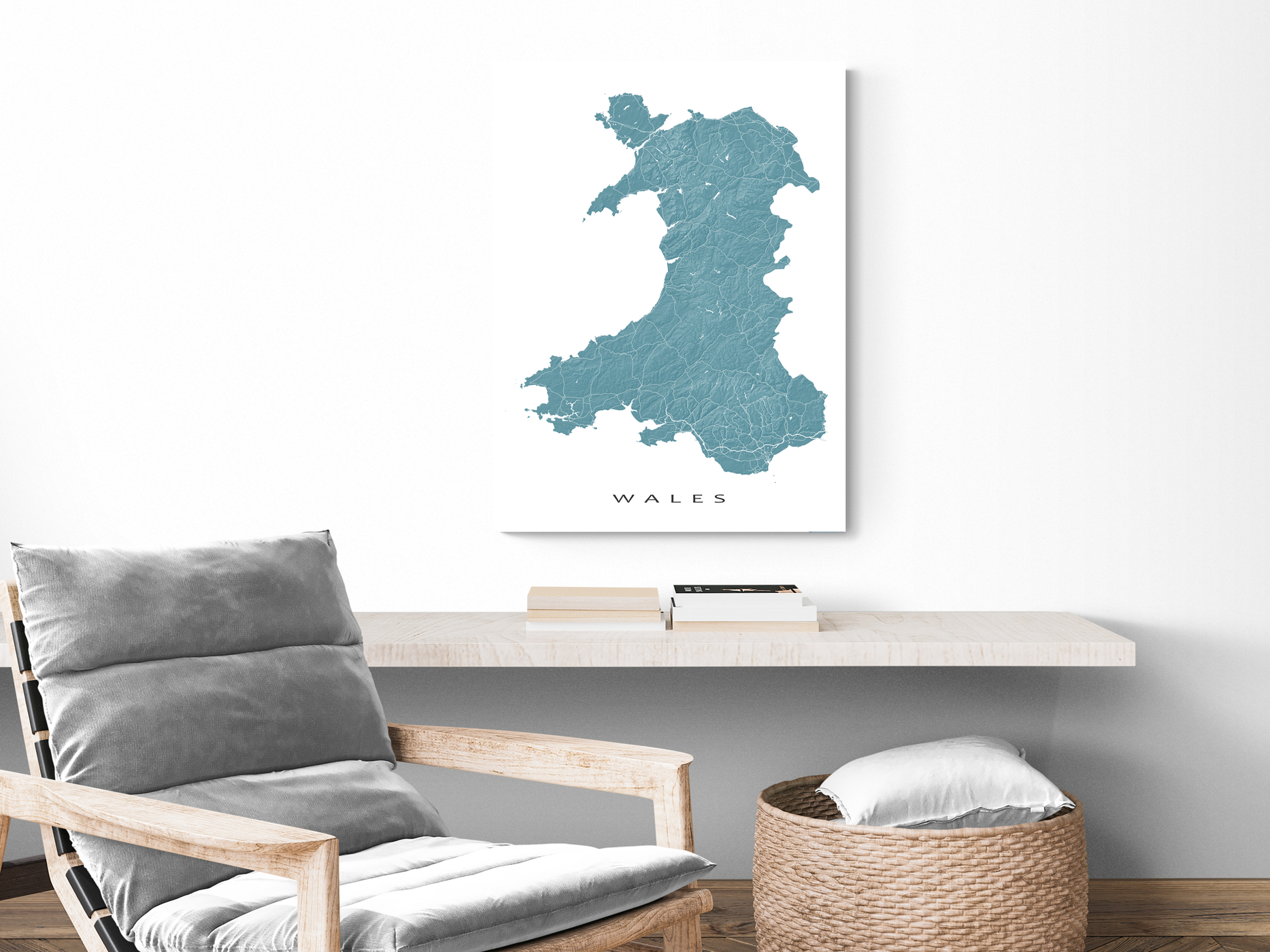 Wales Map Wall Art Print, Topographic UK Poster Maps — Maps As Art